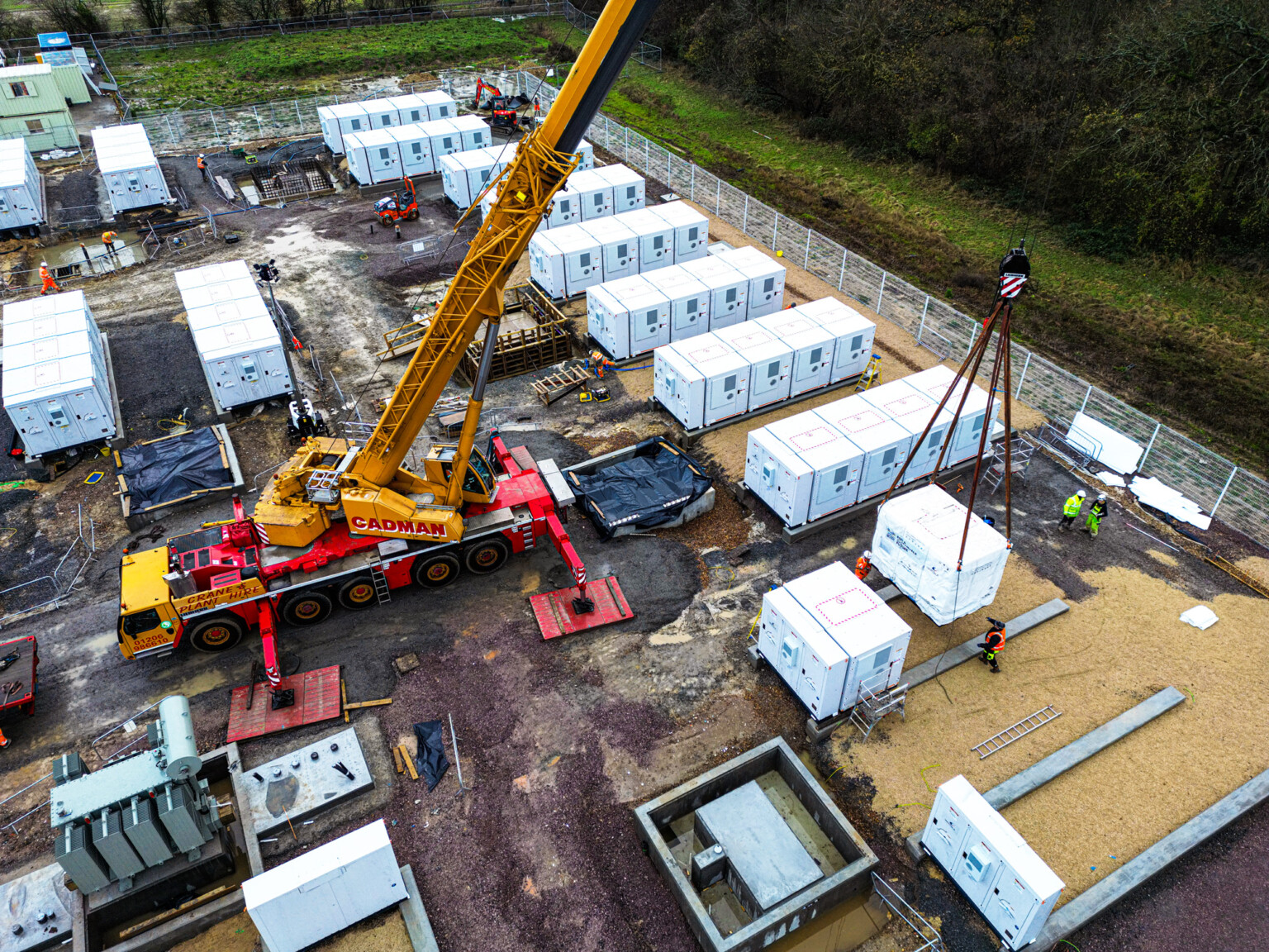Mobile Crane Hire for BESS Projects | Cadman Cranes